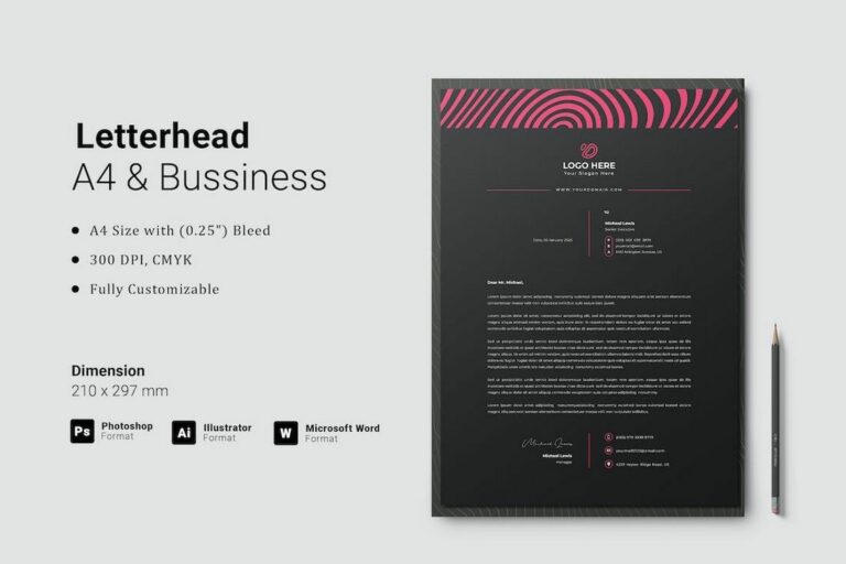 30+ Best Microsoft Word Letterhead Templates (+ Letterhead Design Tips ...