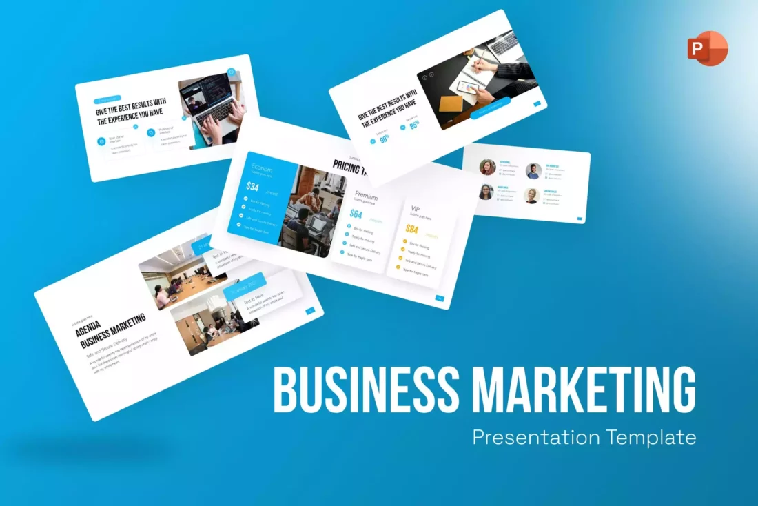 Minimal Business Marketing PowerPoint Template | Design Shack