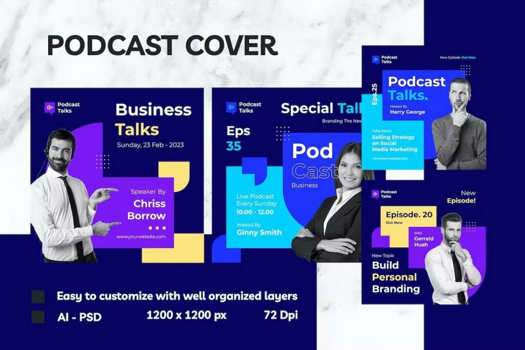 20+ Best Podcast Cover Art Templates - Shack Design