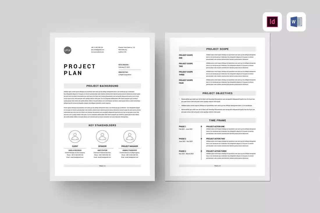 Business Project Plan Template for Word | Design Shack