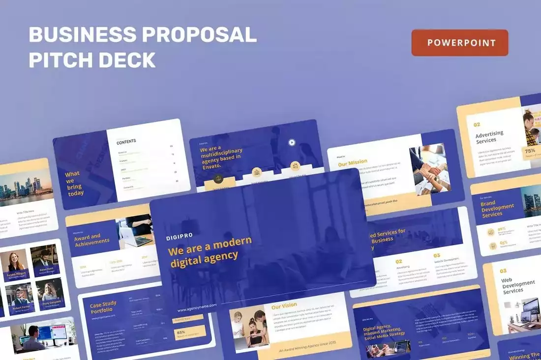 Business Proposal Pitch Deck PowerPoint Template | Design Shack