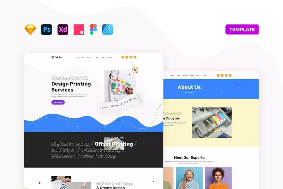 Business Website Adobe XD Website Template | Design Shack