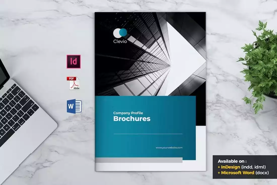 CLEVIO Modern Company Profile for Word | Design Shack