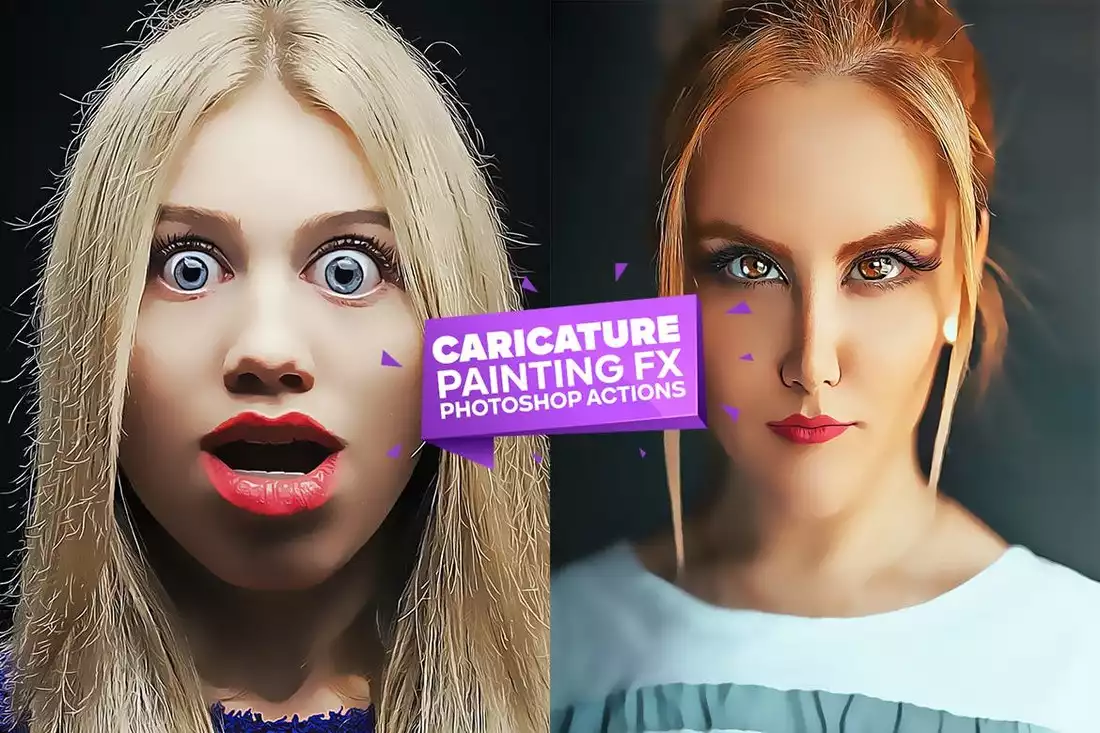 Caricature Fun Cartoon Photoshop Action | Design Shack