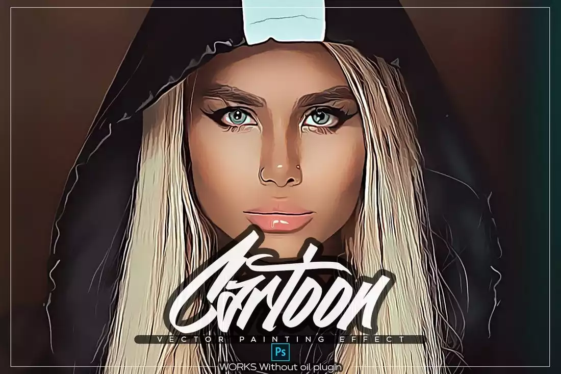 Cartoon Vector Painting Photoshop Action | Design Shack