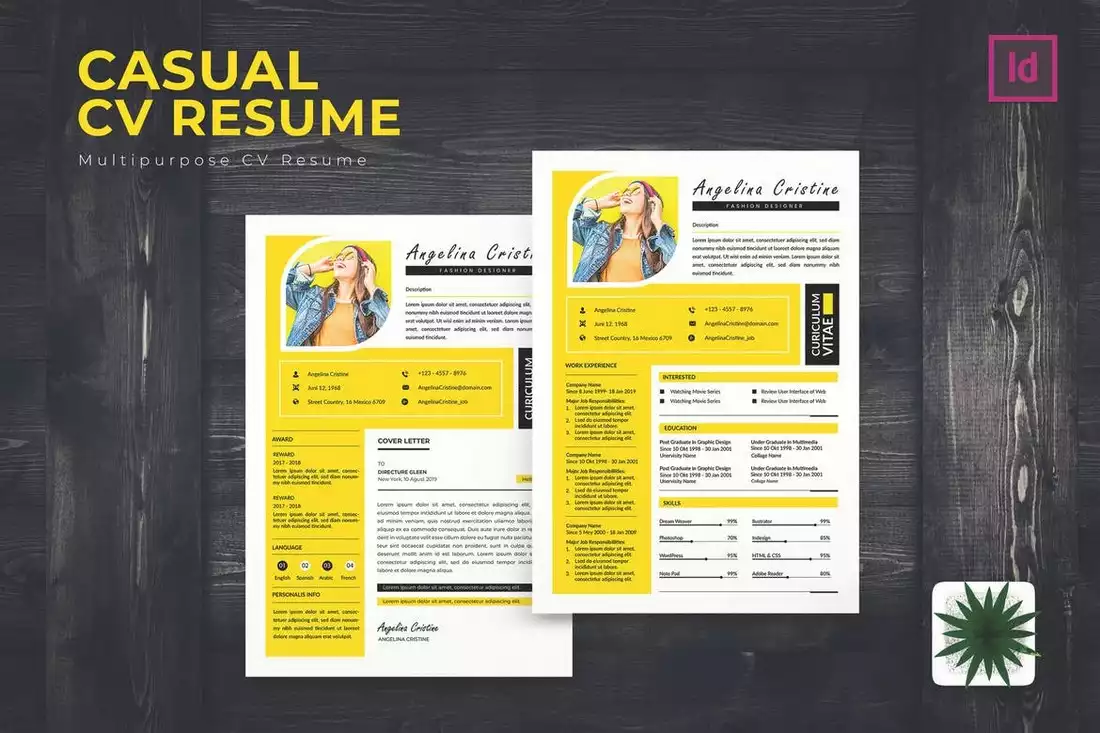 Bold Yellow Resume Template | Design Shack