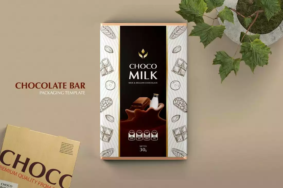 Chocolate Bar Packaging Template | Design Shack