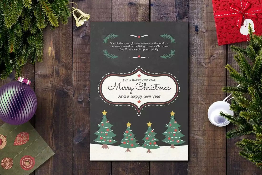 Christmas & Happy New Year Card Template | Design Shack