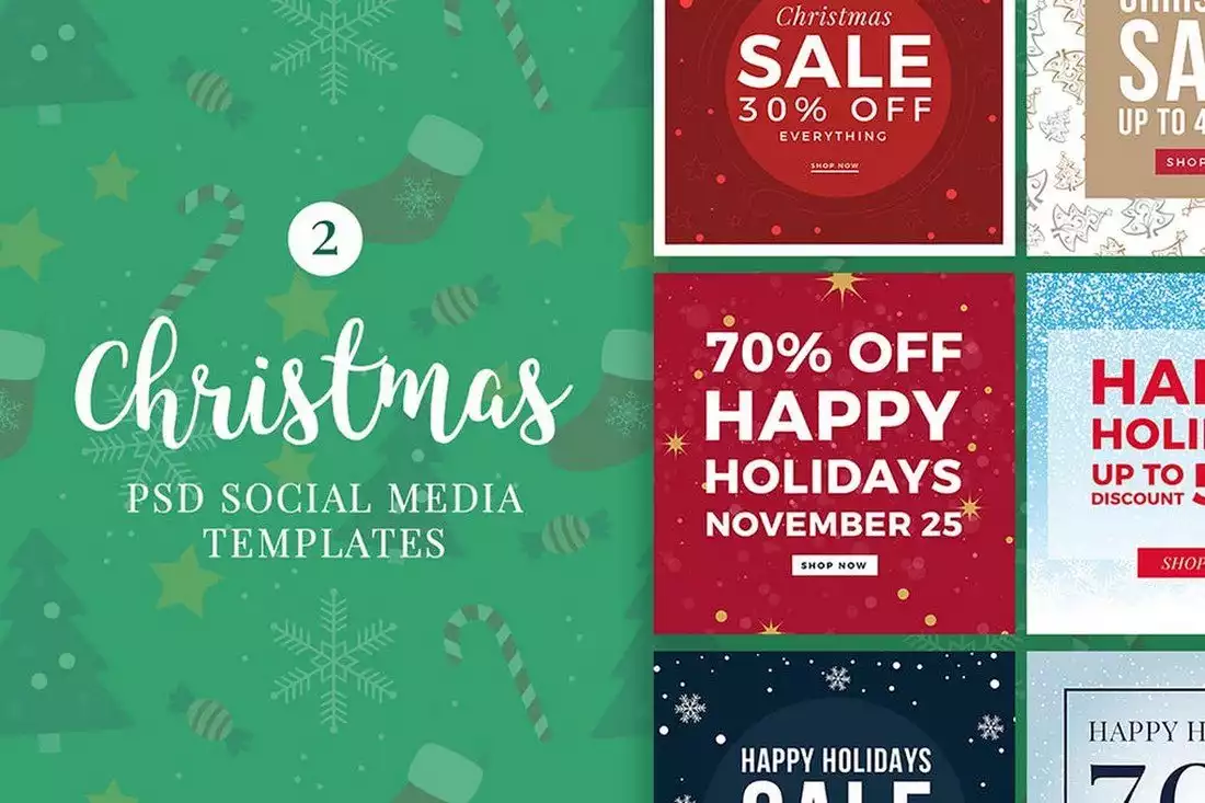 Christmas Social Media Posts V2 | Design Shack