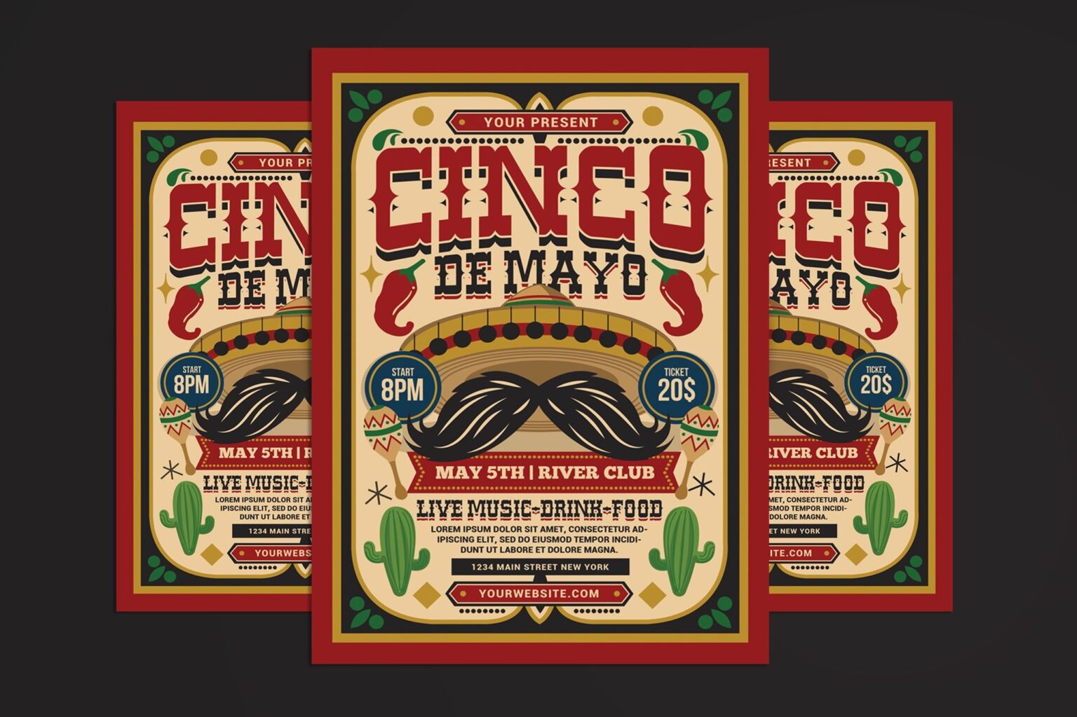 25+ Best Cinco De Mayo Templates: Flyers, Invitations, Posters & More ...