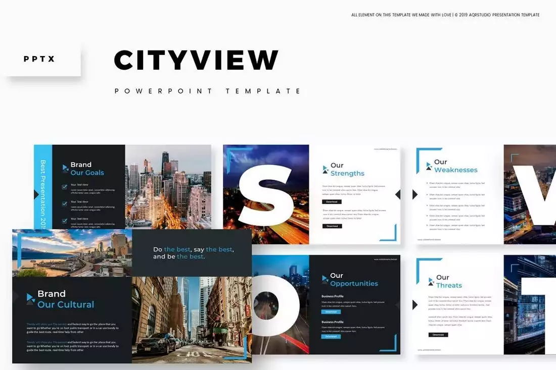 Cityview Visual PowerPoint Template | Design Shack