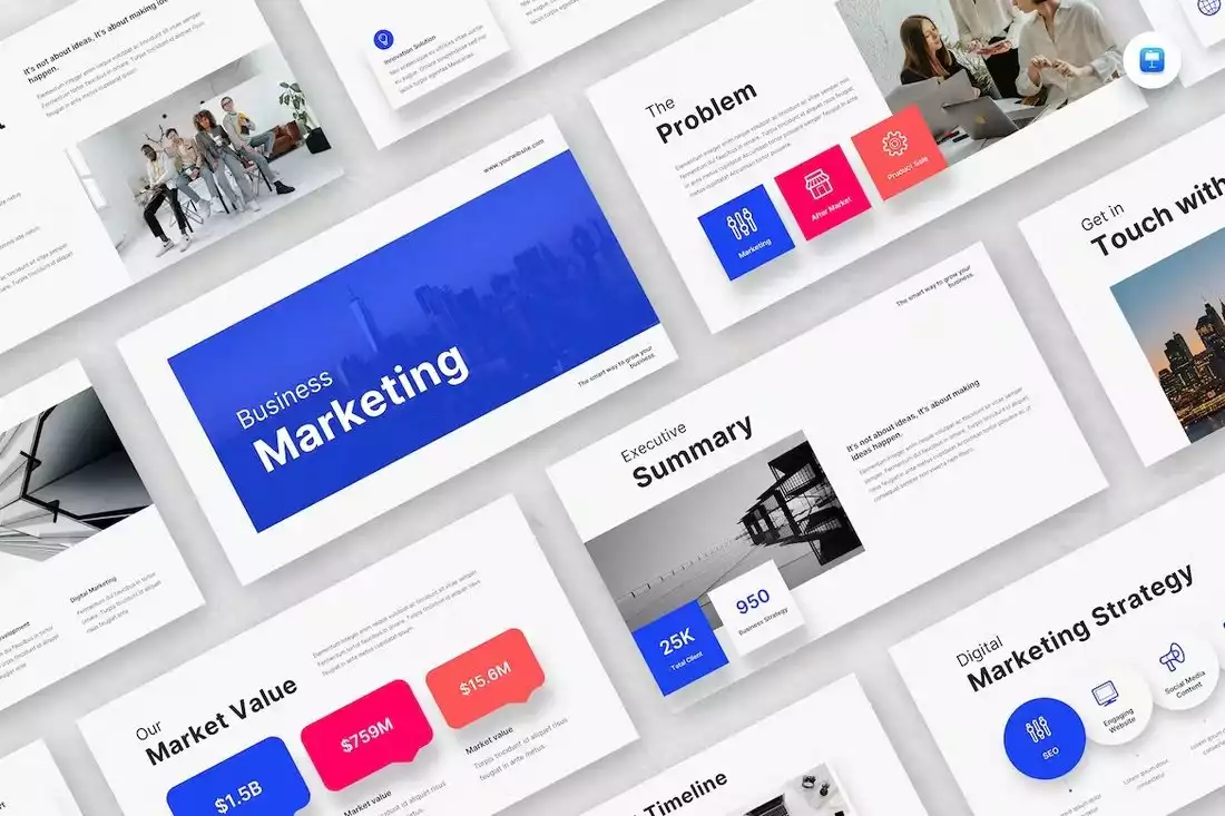 Clean & Minimal Marketing Plan Keynote Template | Design Shack