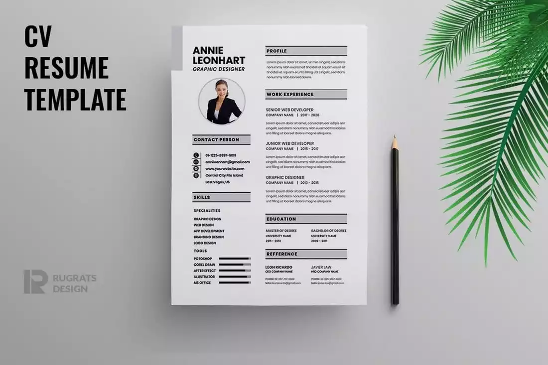 Clean & Minimal Resume Template | Design Shack