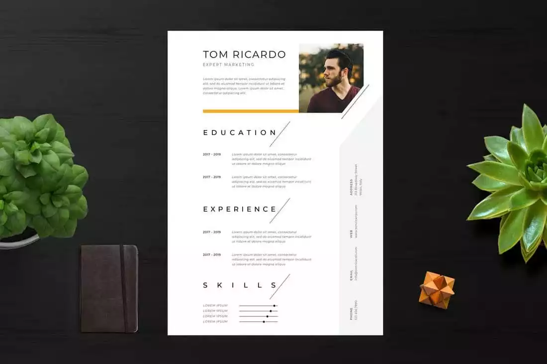 Clean & Minimalist Resume Template | Design Shack