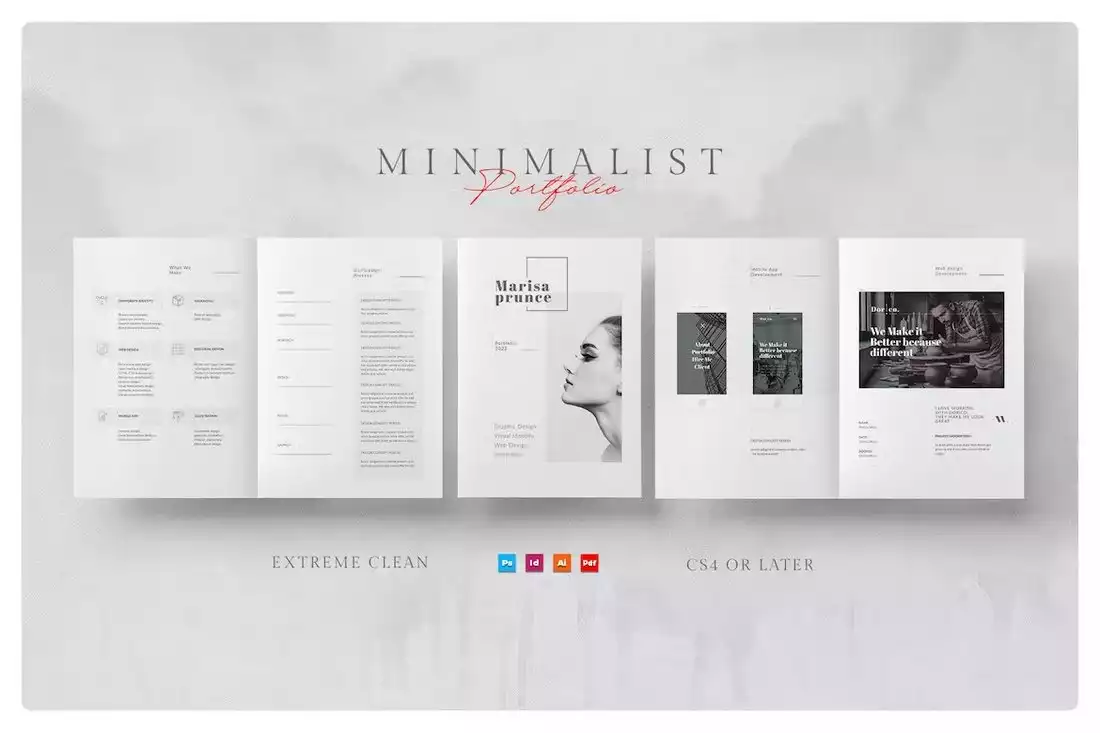 Clean Portfolio Layout InDesign Template | Design Shack