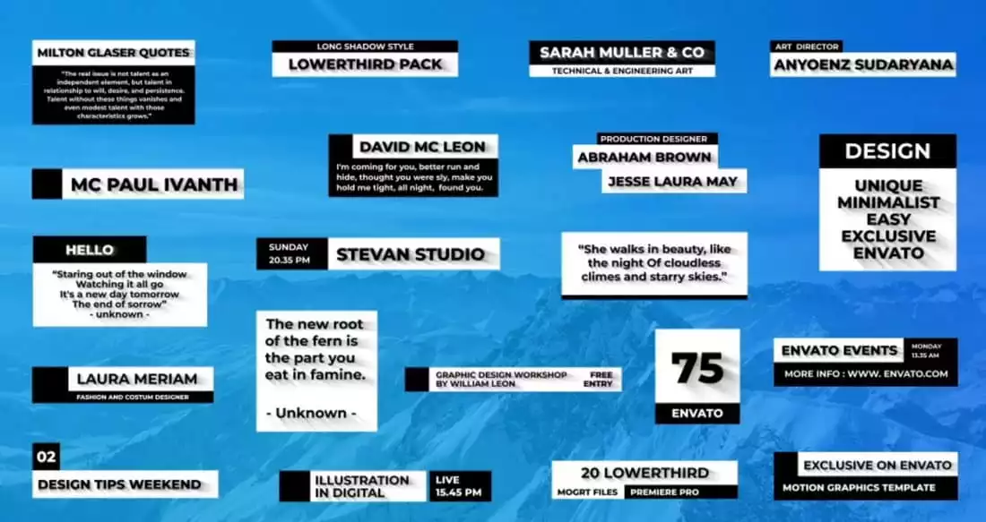 Clean & Simple Lower Thirds Templates | Design Shack