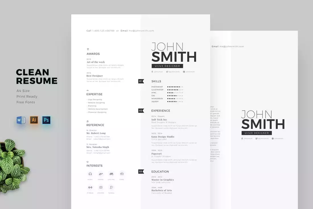 Clean Word Cover Letter & CV Template | Design Shack