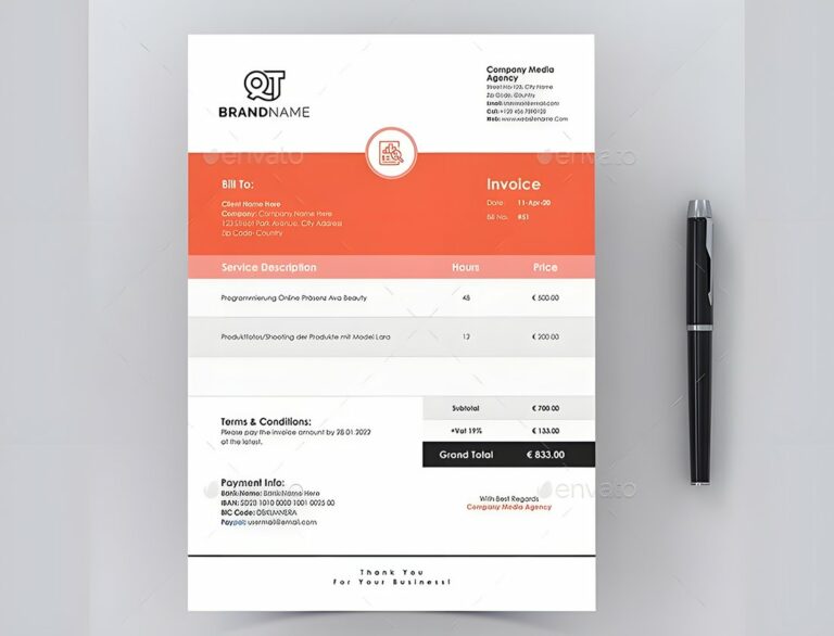 12+ Best Invoice Templates for Google Docs | Design Shack