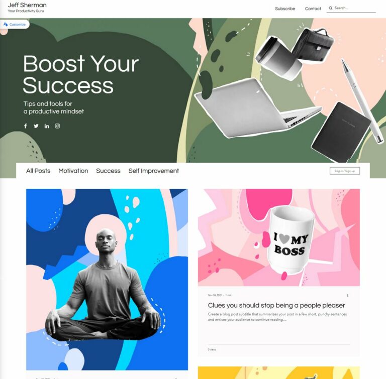 20+ Best Wix Blog Templates & Examples (Create a Blog on Wix) | Design ...