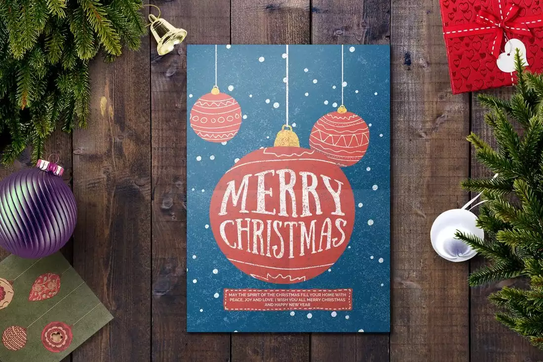 Colorful Christmas Card Template | Design Shack