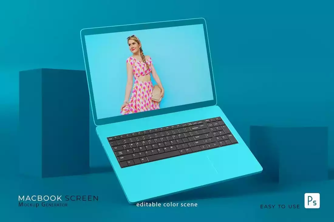Colorful MacBook Screen Mockup | Design Shack