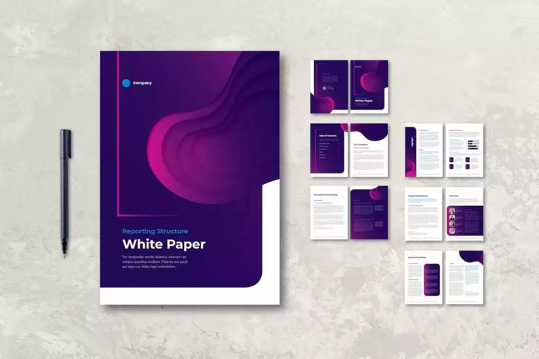 Colorful White Paper Template for InDesign | Design Shack