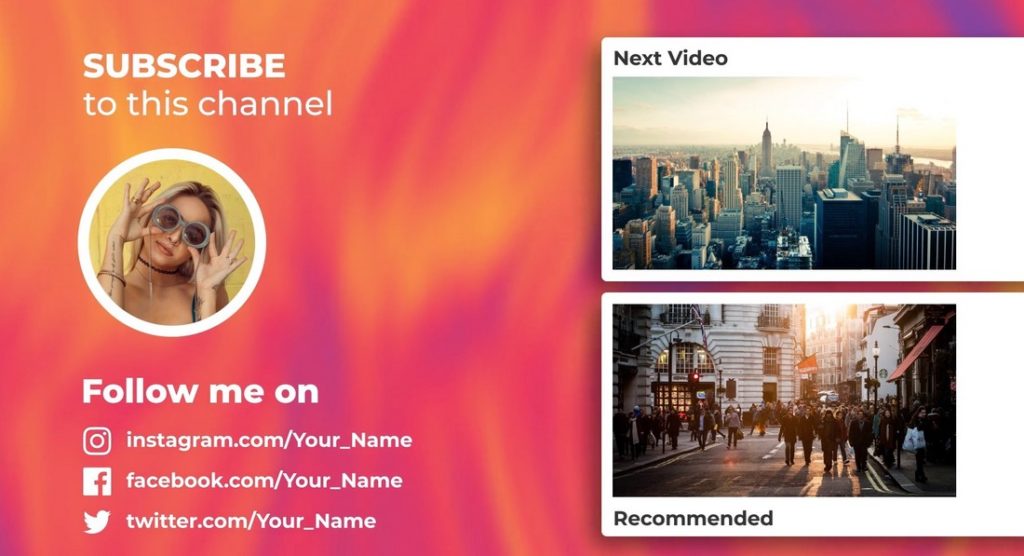 15+ Best YouTube End Screen Templates for 2025 | Design Shack