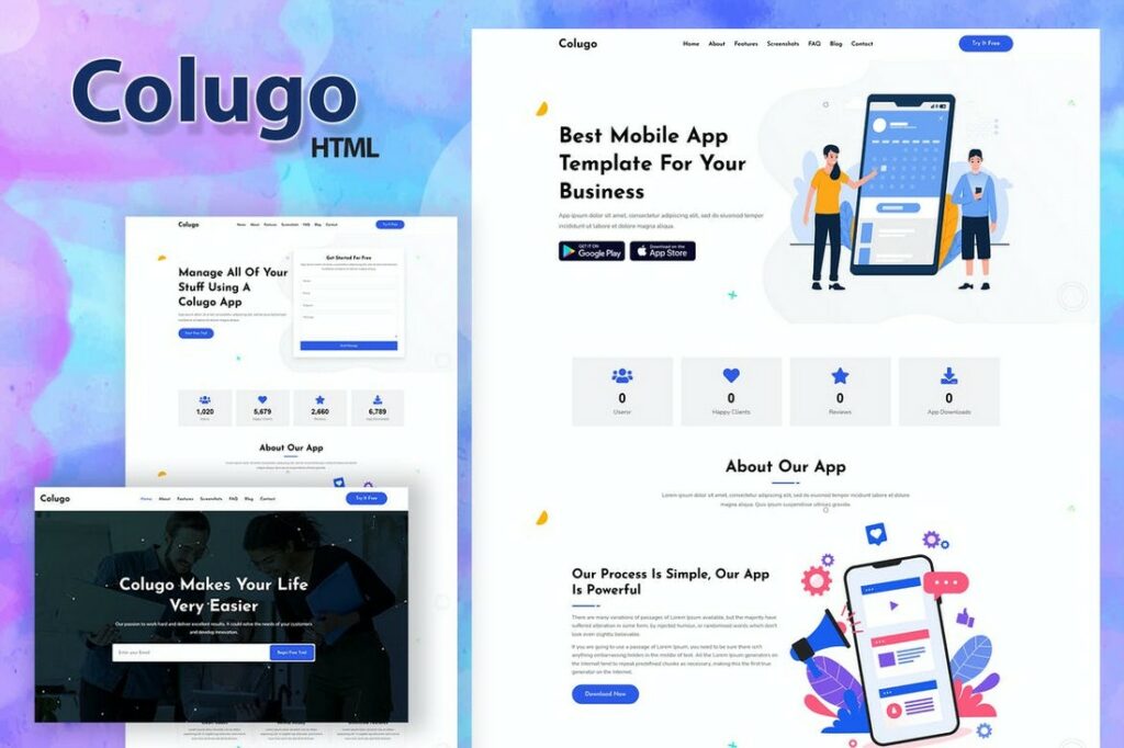 70+ Best App Landing Page Templates 2024 | Design Shack