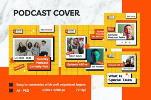 20+ Best Podcast Cover Art Templates | Design Shack