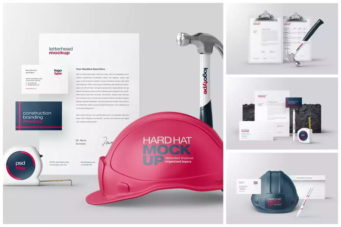 Construction Branding Mockup Set | Design Shack