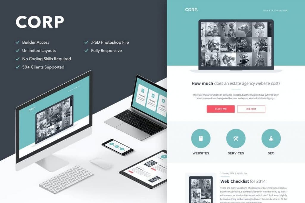 40+ Modern Responsive Email Templates 2021 – Yes Web Designs