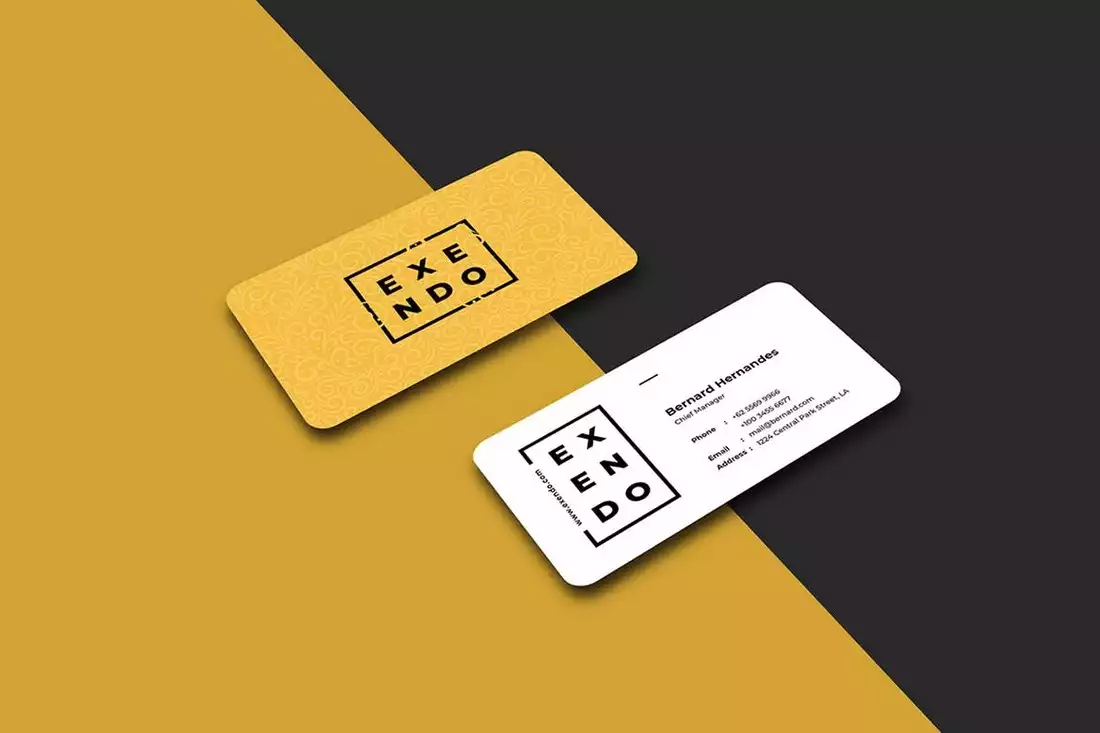 Rounded Corner Business Card Template | Design Shack