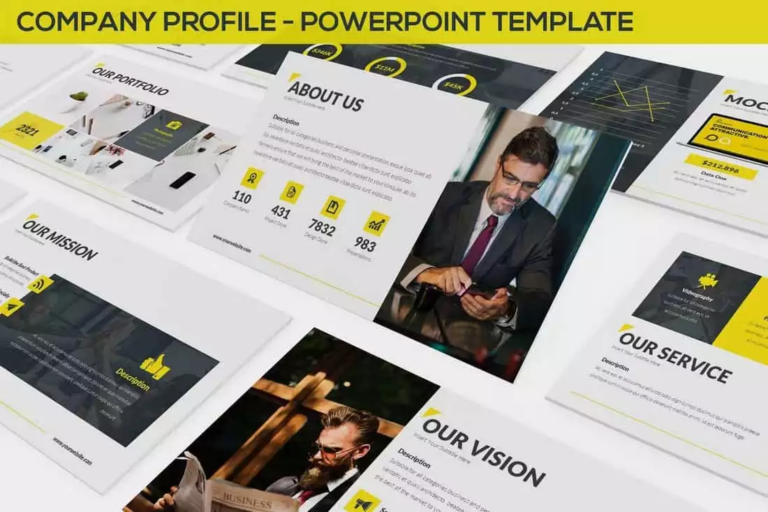Creative Company Profile PowerPoint Template | Design Shack