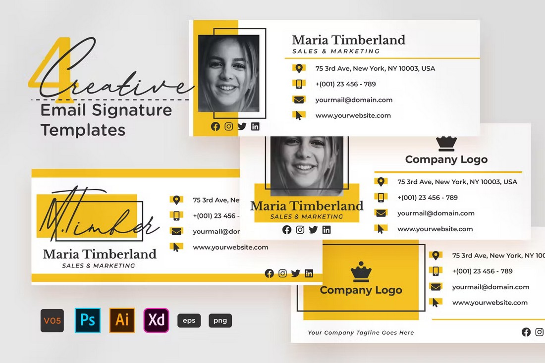 20 Best Professional Email Footer Signature Templates Free Tips 2022