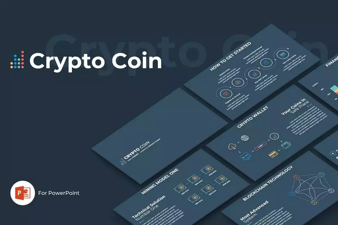 Crypto Coin Technology PowerPoint Template | Design Shack