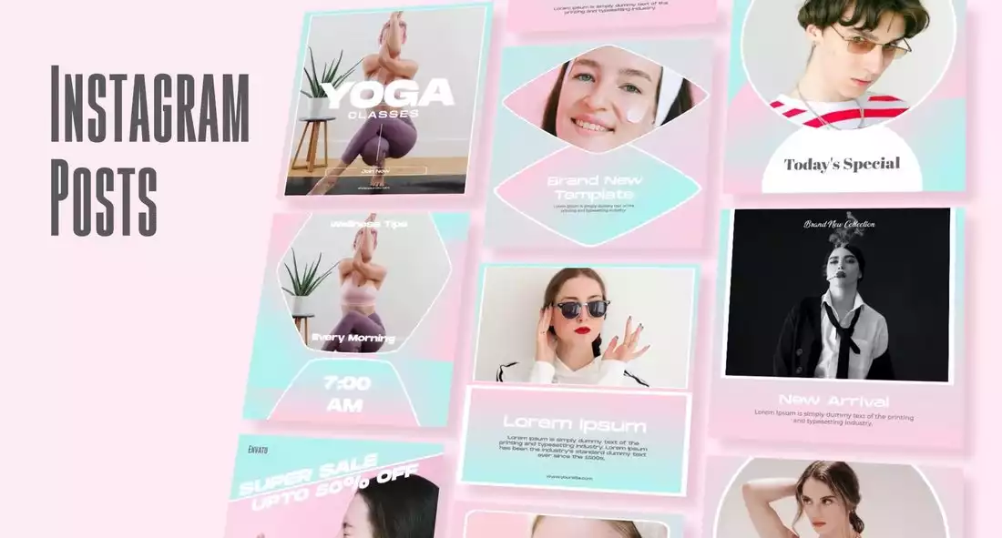 Cute Instagram Posts Premiere Pro Video Templates | Design Shack