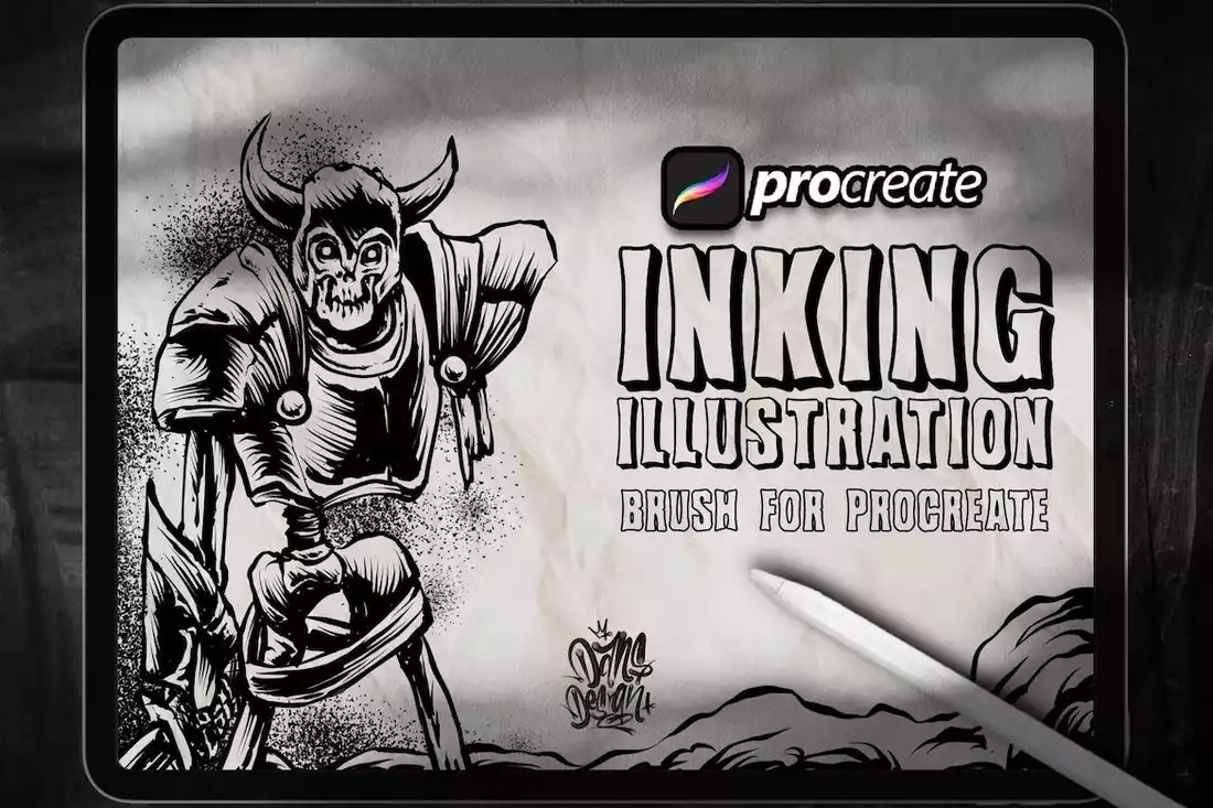 Dansdesign Inking Illustration Procreate Tattoo Brush | Design Shack