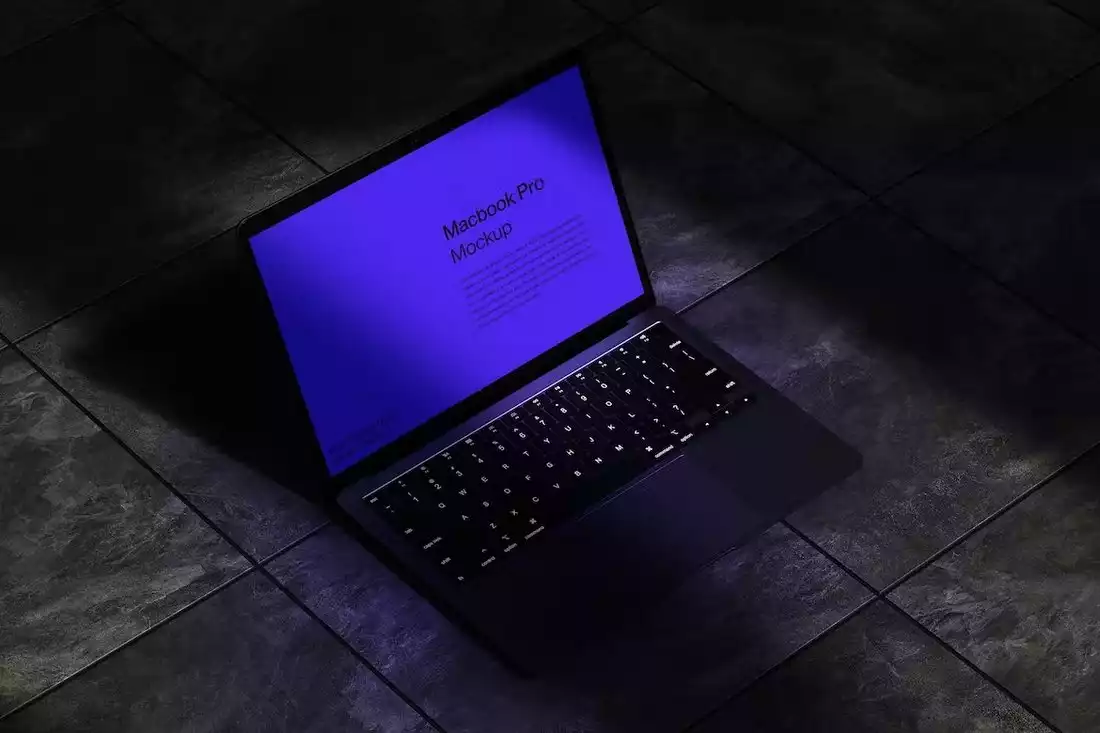 Dark MacBook Laptop Mockup | Design Shack