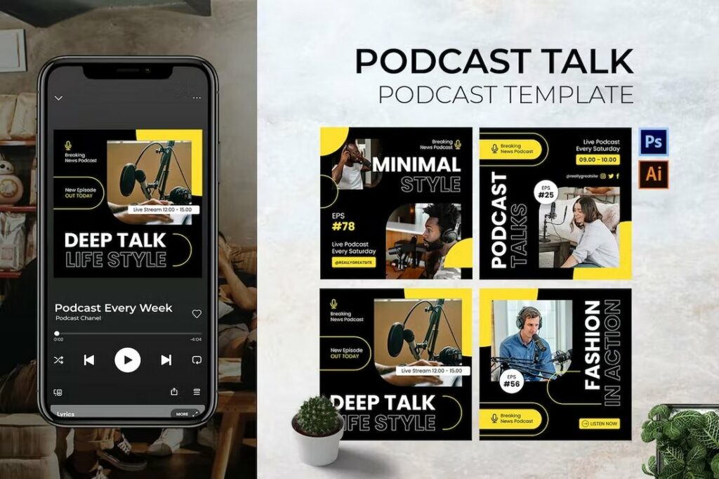 20+ Best Podcast Cover Art Templates | Design Shack