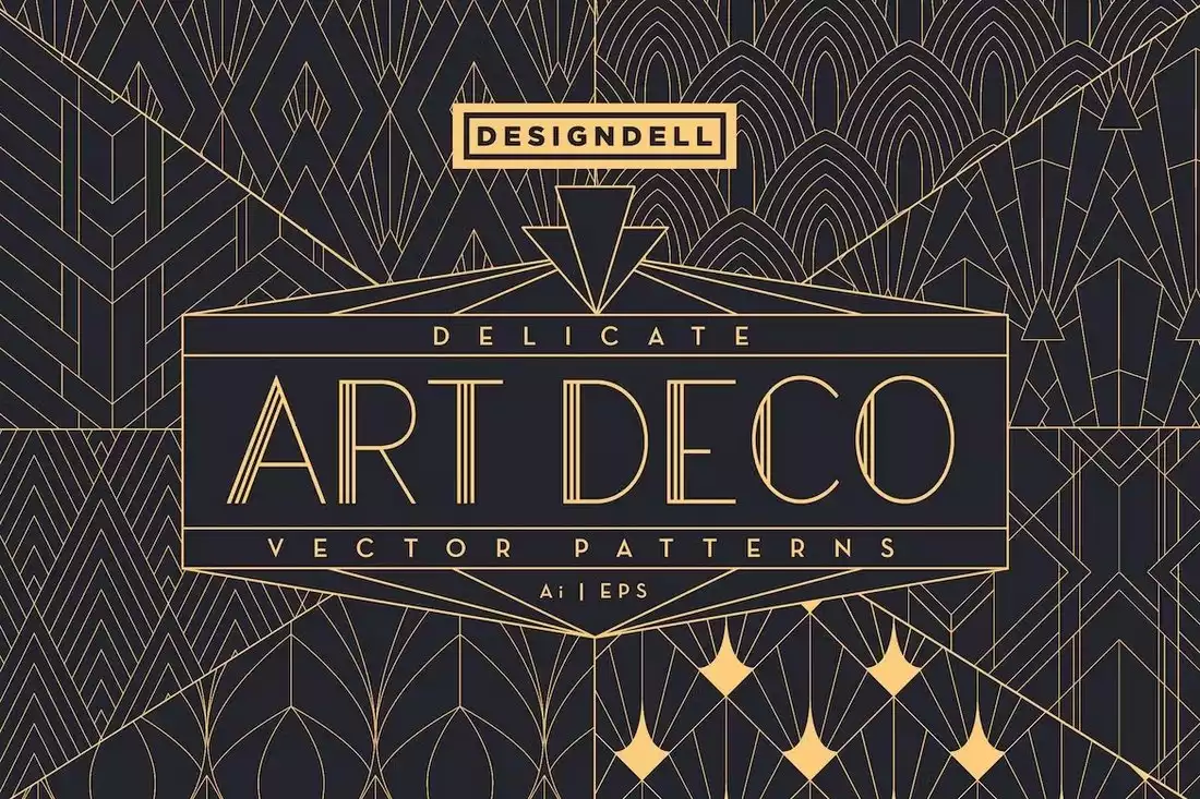 Delicate Art Deco Vector Patterns | Design Shack