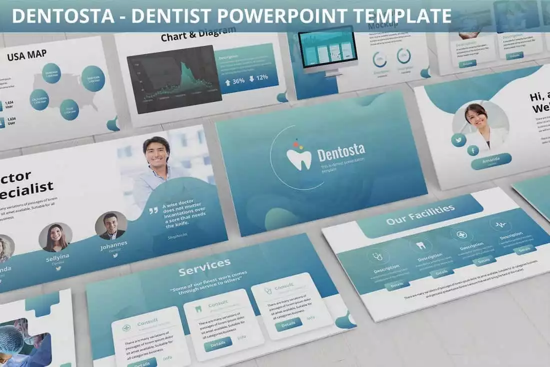 Dentosta Dentist PowerPoint Template | Design Shack