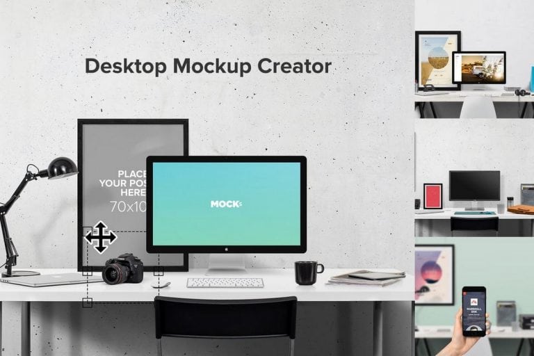 35+ Desktop Computer Mockup Templates | Design Shack