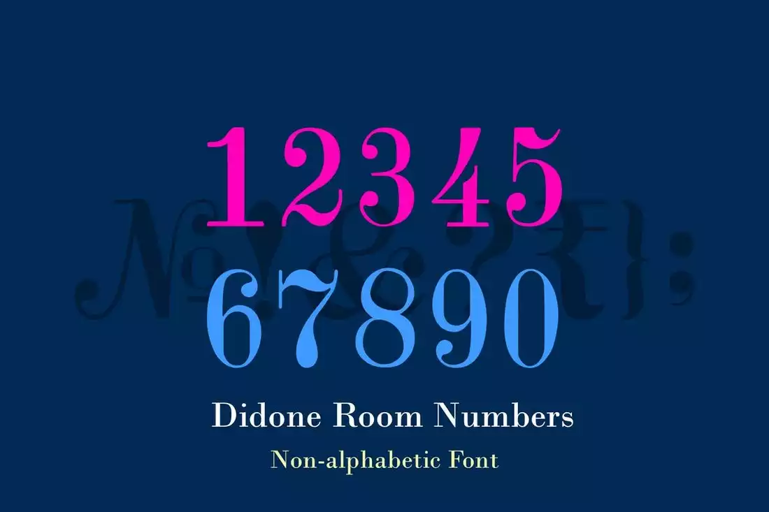 Didone Room Numbers Display Font | Design Shack