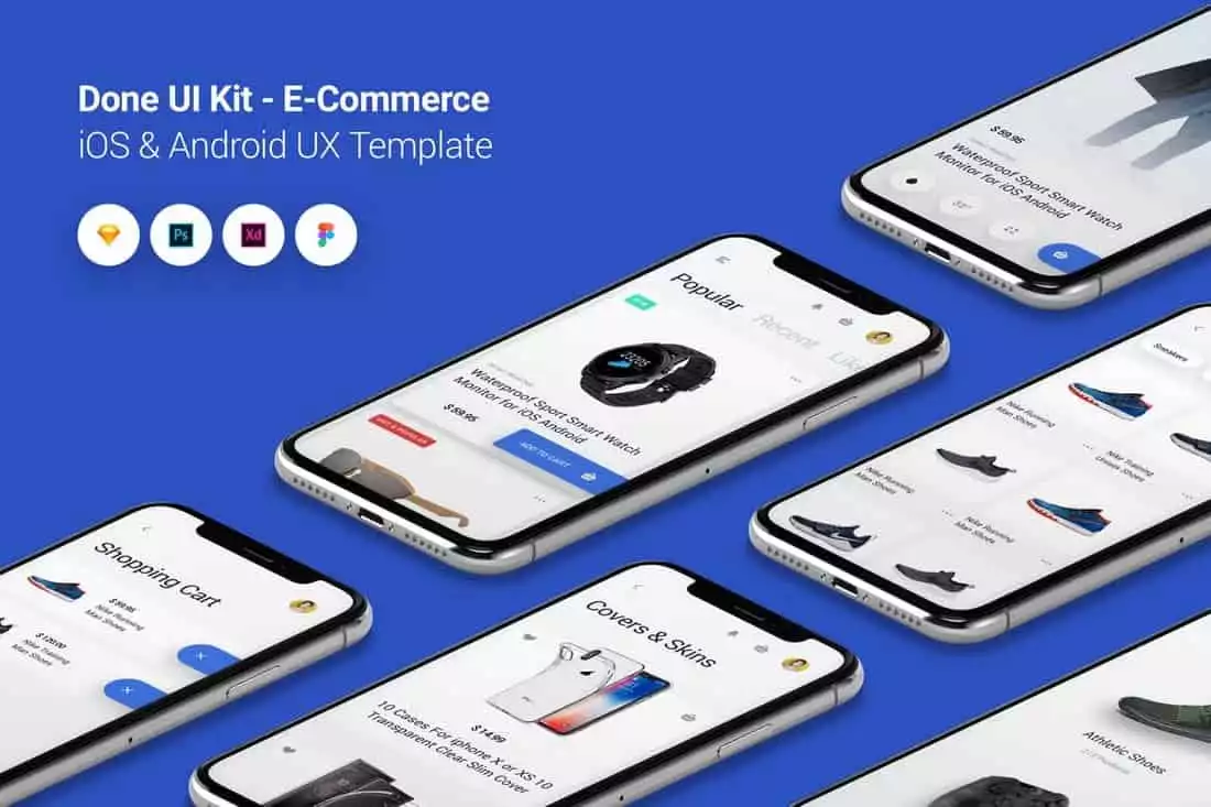 E-Commerce Done UI Kit iOS & Android UX Template | Design Shack