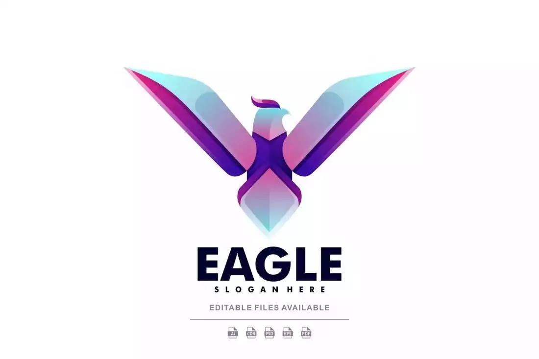 Eagle Gradient Photoshop Logo Template | Design Shack