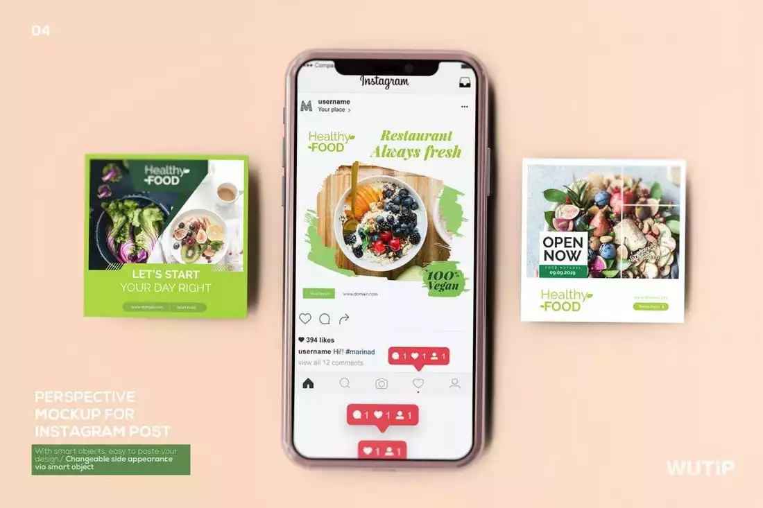 Editable Instagram Post Mockup Template | Design Shack