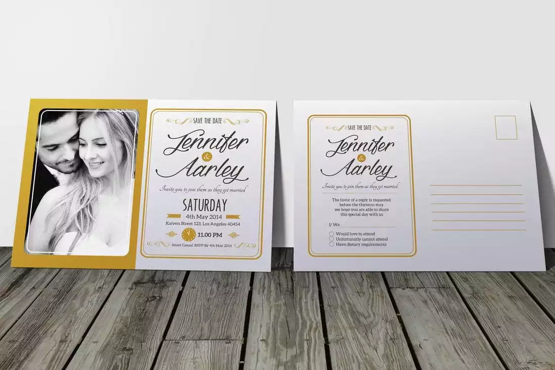 Elegant Wedding Invitation & RSVP Templates | Design Shack