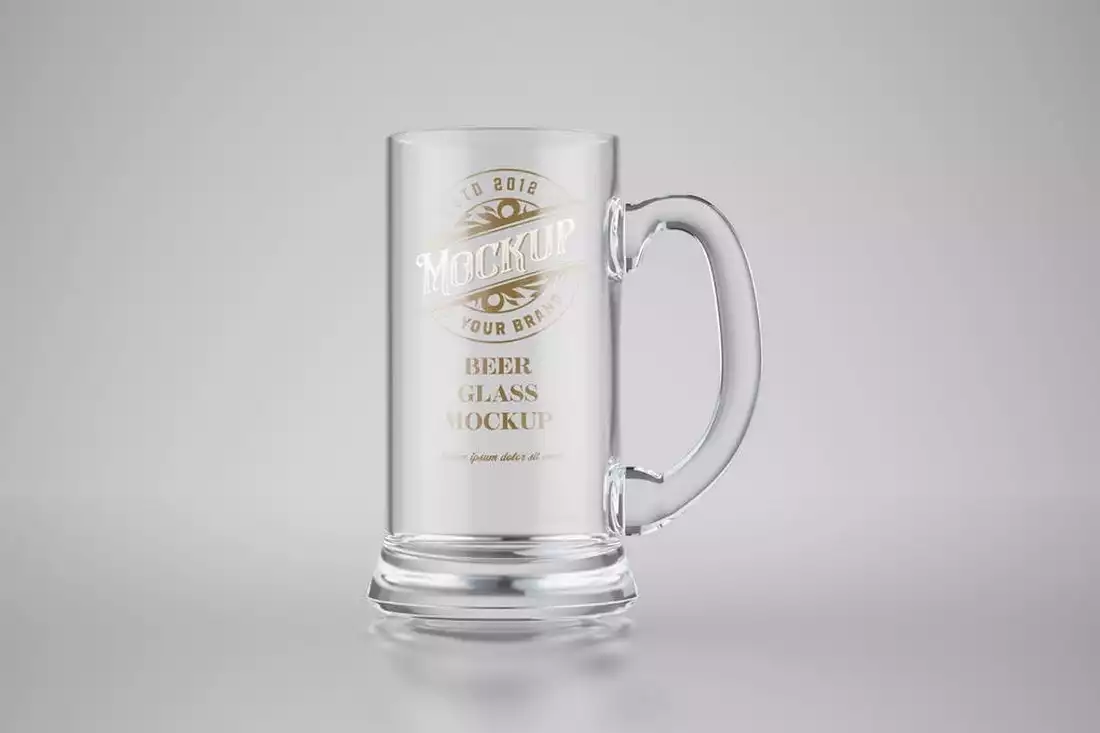 Empty Glass Mug Mockup Template | Design Shack