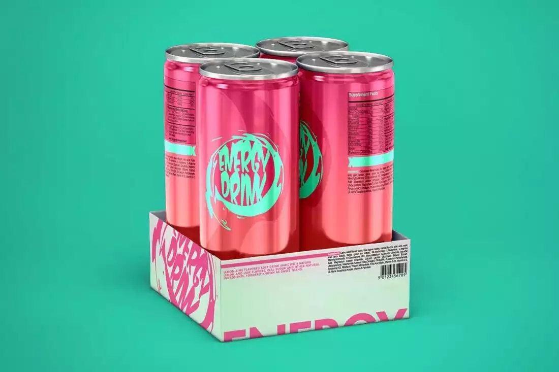 Energy Drink Soda Can Mockup | Design Shack
