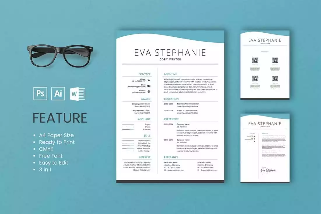 Eva Resume Template | Design Shack